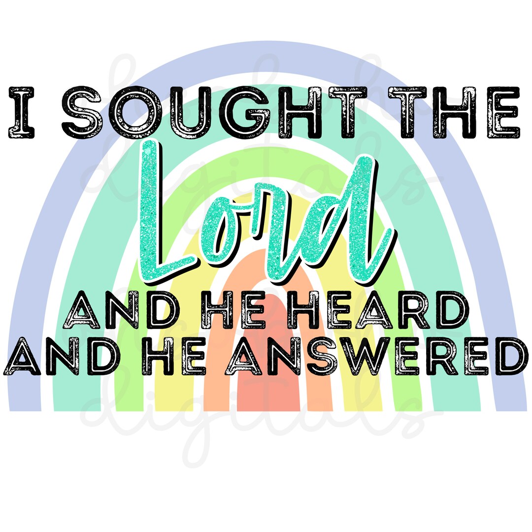 I Sought the Lord Png, I Trust in God Png, Christian Png, Design for ...
