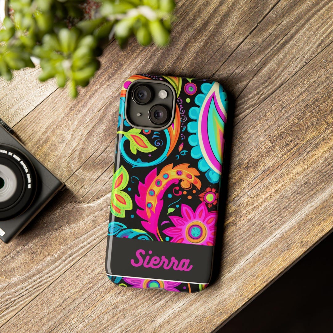 Personalized Groovy Black Paisley Cell / Mobile Phone Tough Cases - Etsy