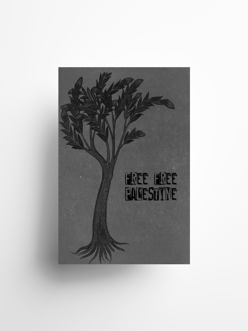 Palestine Solidarity Olive Tree Poster Digital Download - Etsy