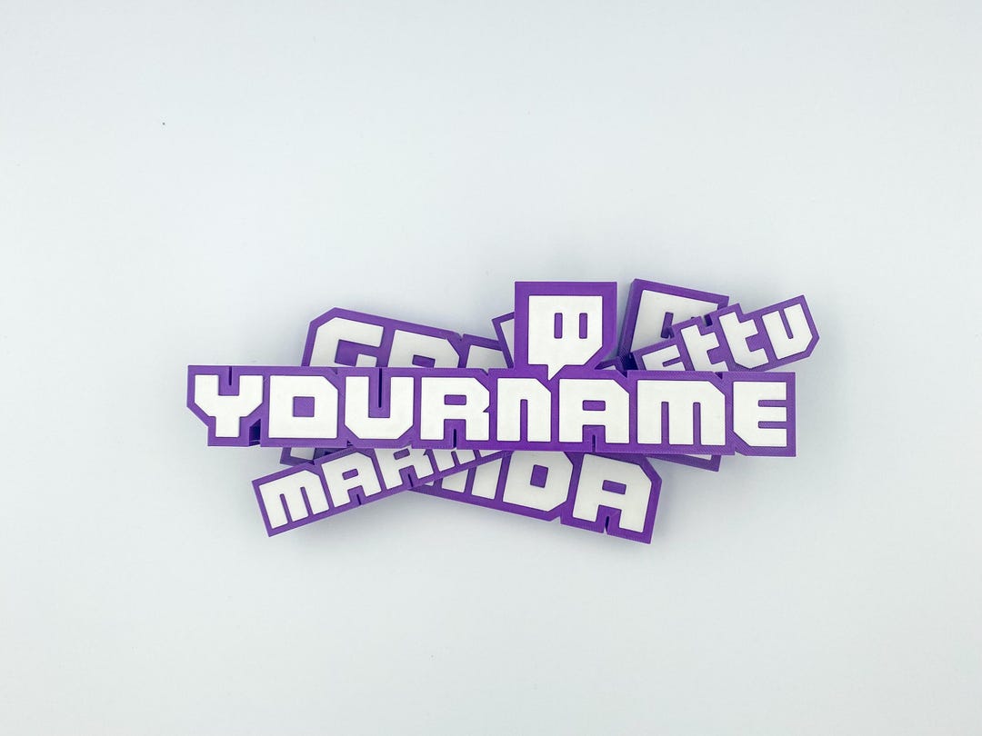 Personalized Streamer Name Plate 3D Printed Streamer Background Decor ...
