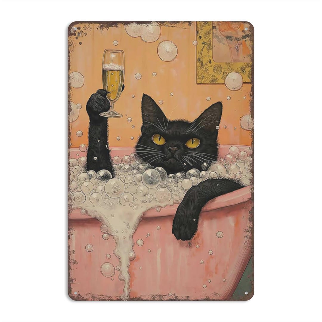 Vintage Metal Sign Funny Tin Sign for Bathroom 8x12 Inches - Etsy