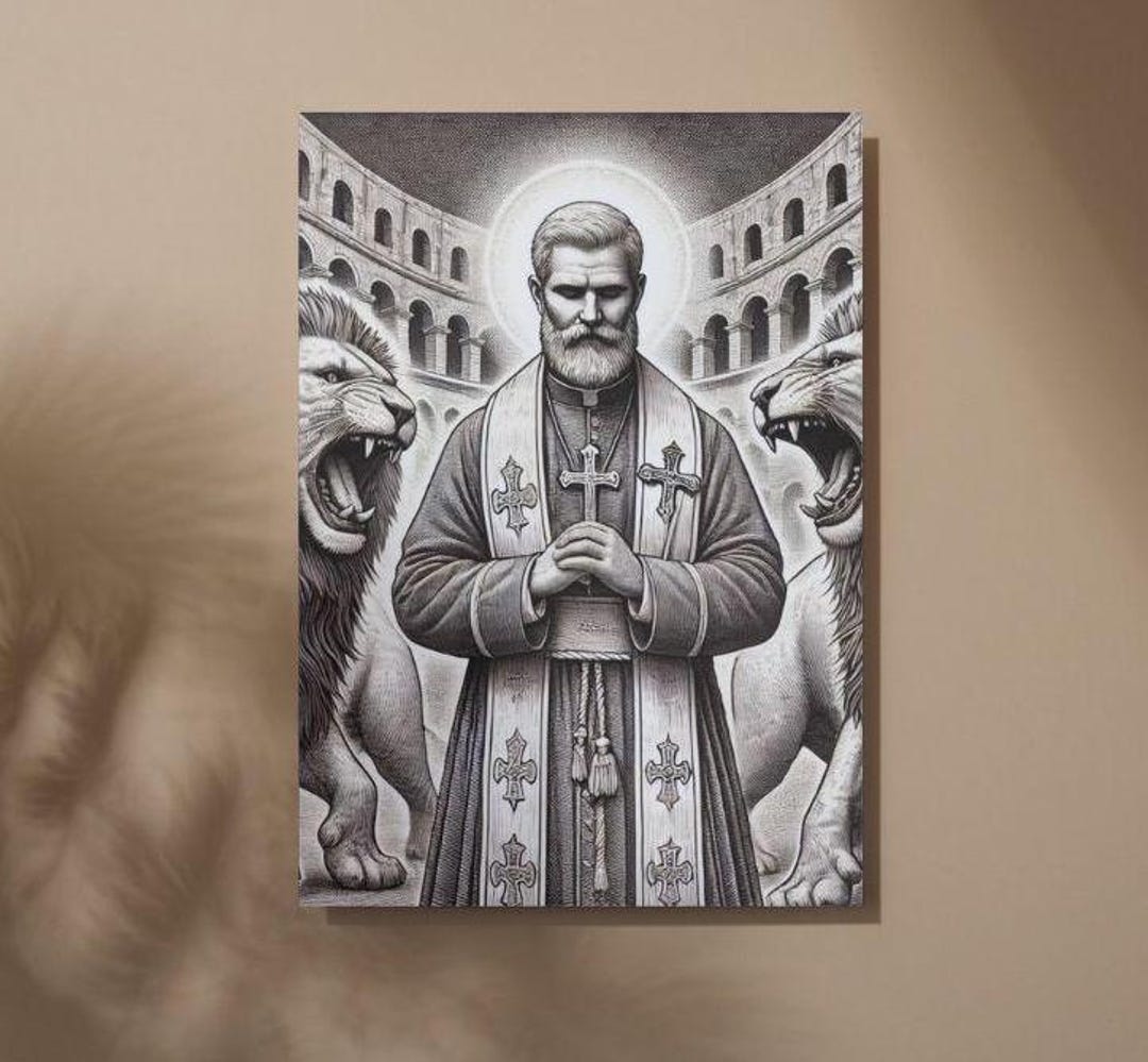 Saint Ignatius of Antioch Canvas Wall Art Hanging St Ignatius Art - Etsy