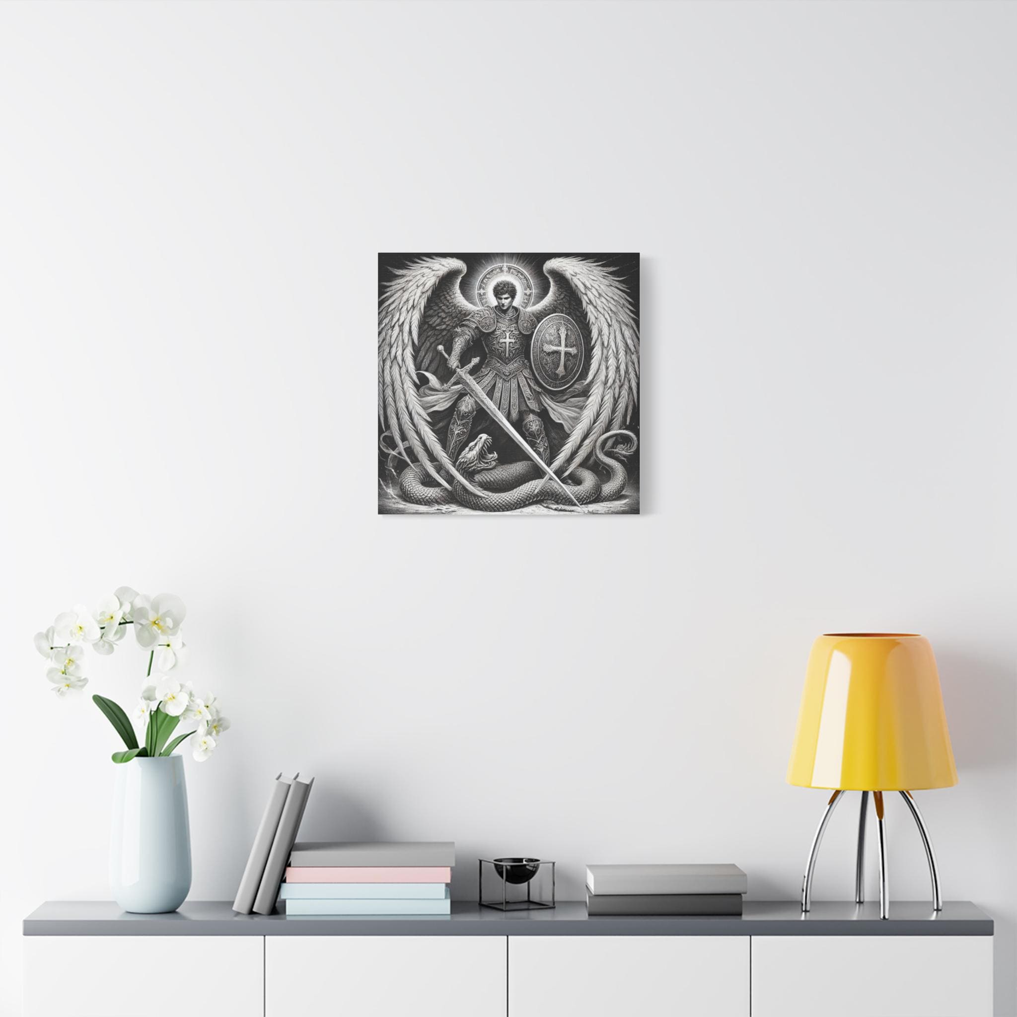 Saint Michael Archangel Defeating the Serpent St. Michael Protector ...