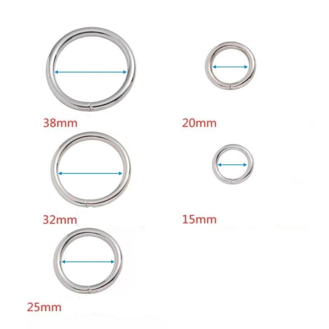 Metal O Rings & Webbing Belt Slides (15mm-38mm) | Gold, Silver, Gun ...