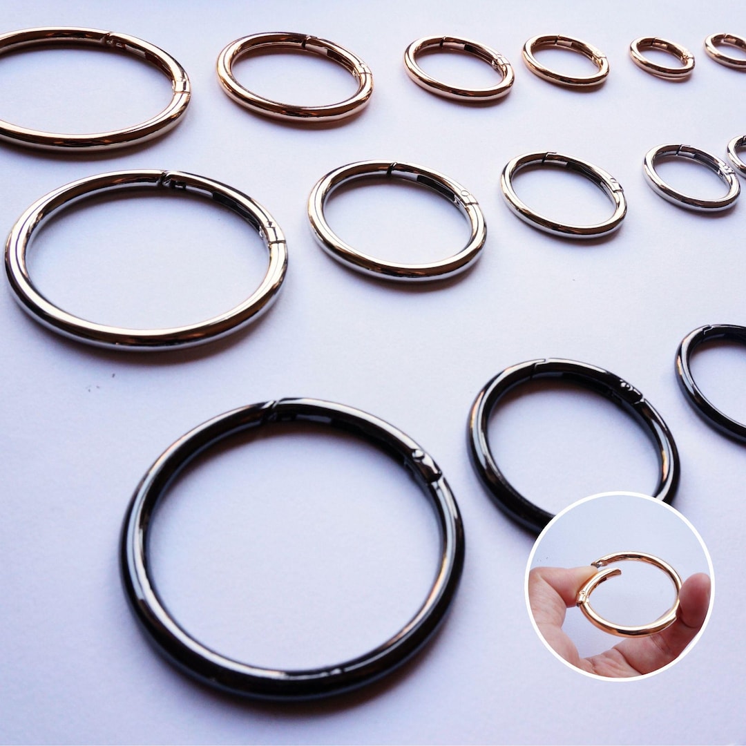 Metal Spring O Ring Buckles Clips Webbing Belt Push Gate Snap Hook ...