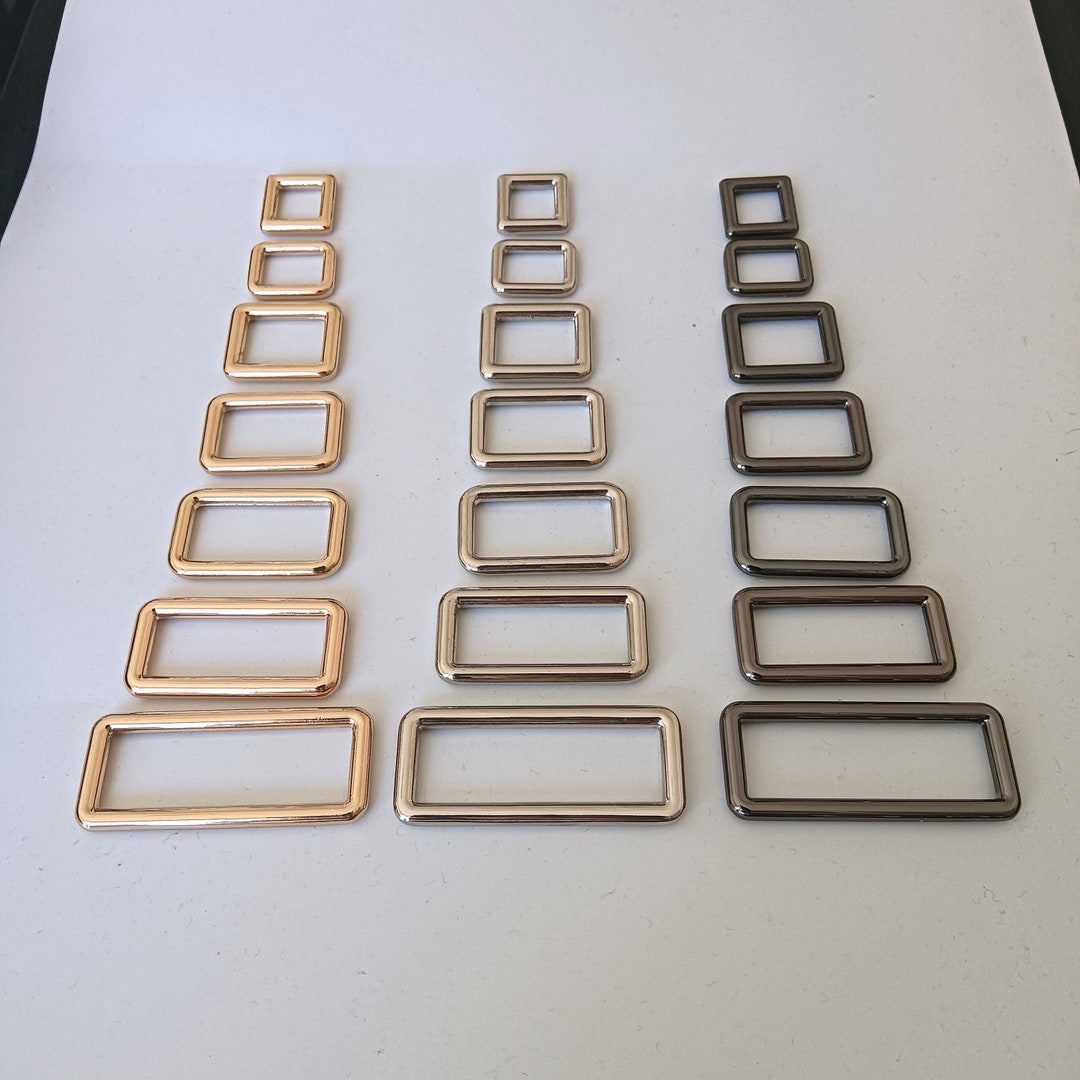 Rectangular Metal Rings & Belt Adjusters | for Bags Leather Webbing ...