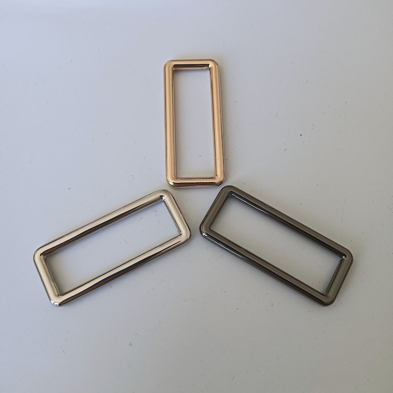 Rectangular Metal Rings & Belt Adjusters | for Bags Leather Webbing ...