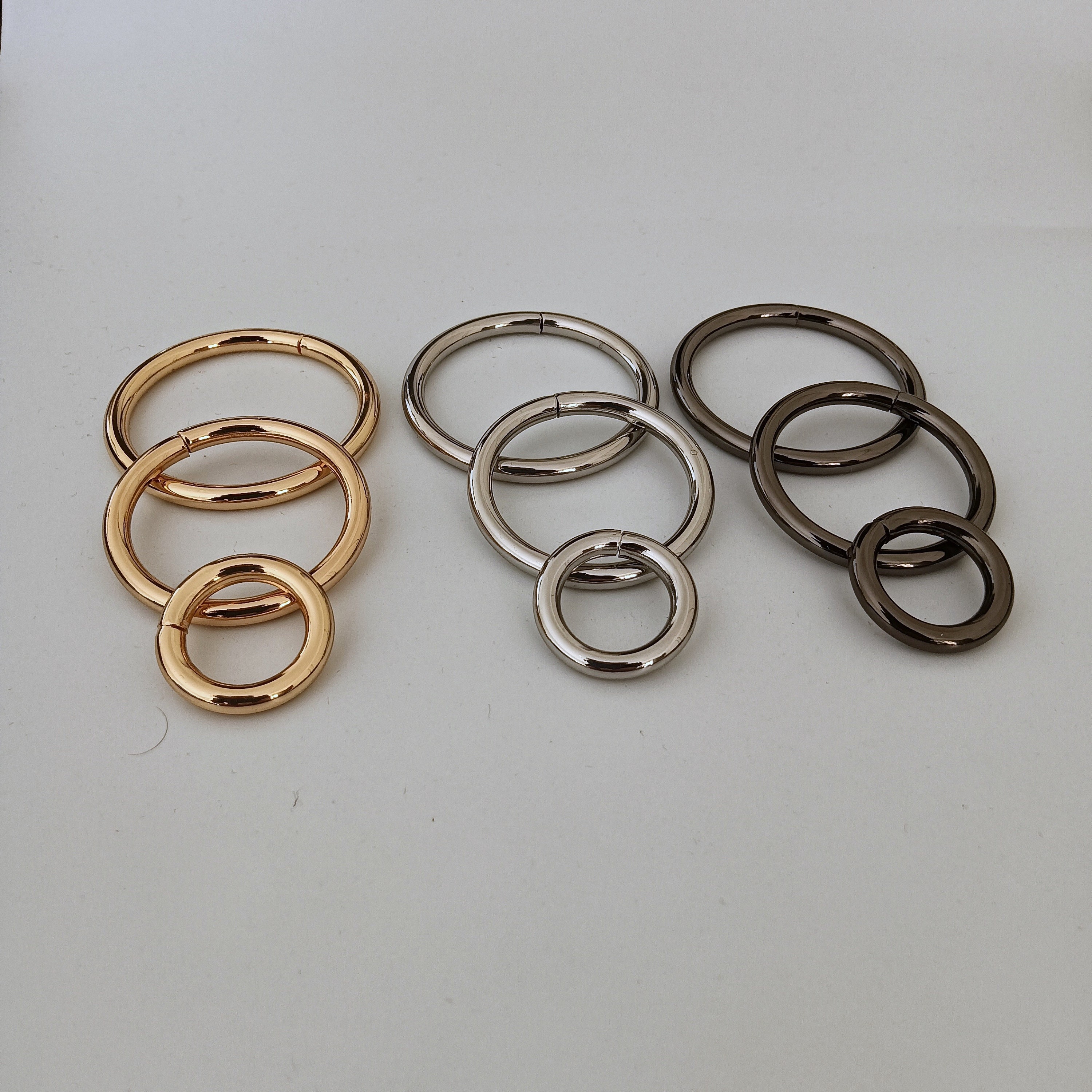 Metal O Rings & Webbing Belt Slides (15mm-38mm) | Gold, Silver, Gun ...