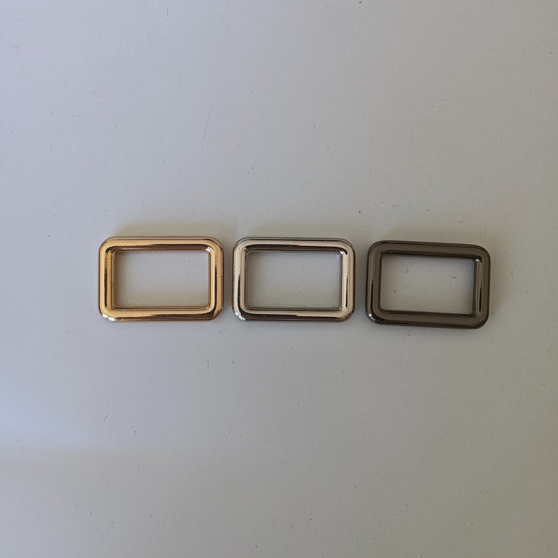 Rectangular Metal Rings & Belt Adjusters | for Bags Leather Webbing ...