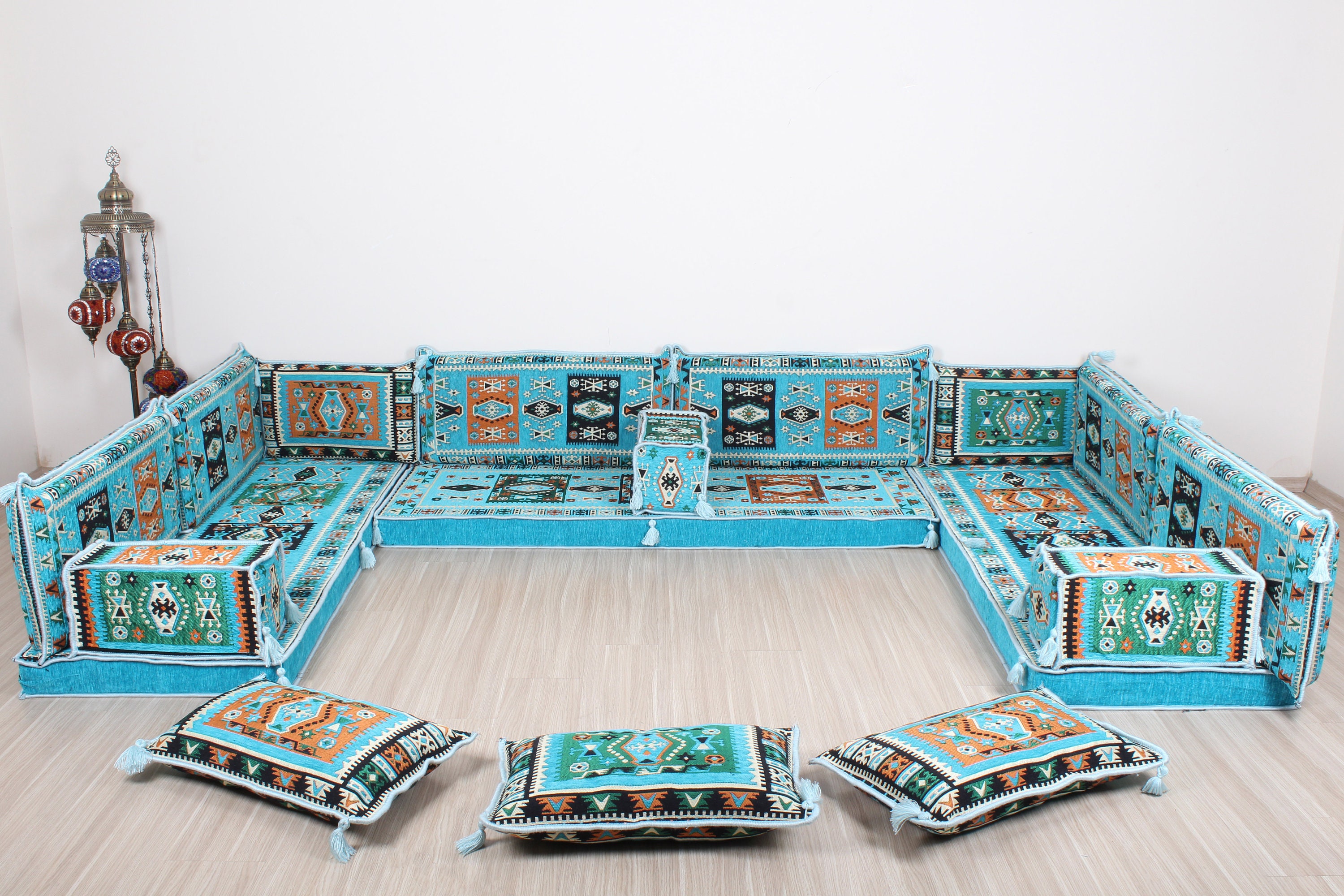 Arabic Benches, Outdoor Floor Couch, Patterned Pallet Sofa, Sectional ...