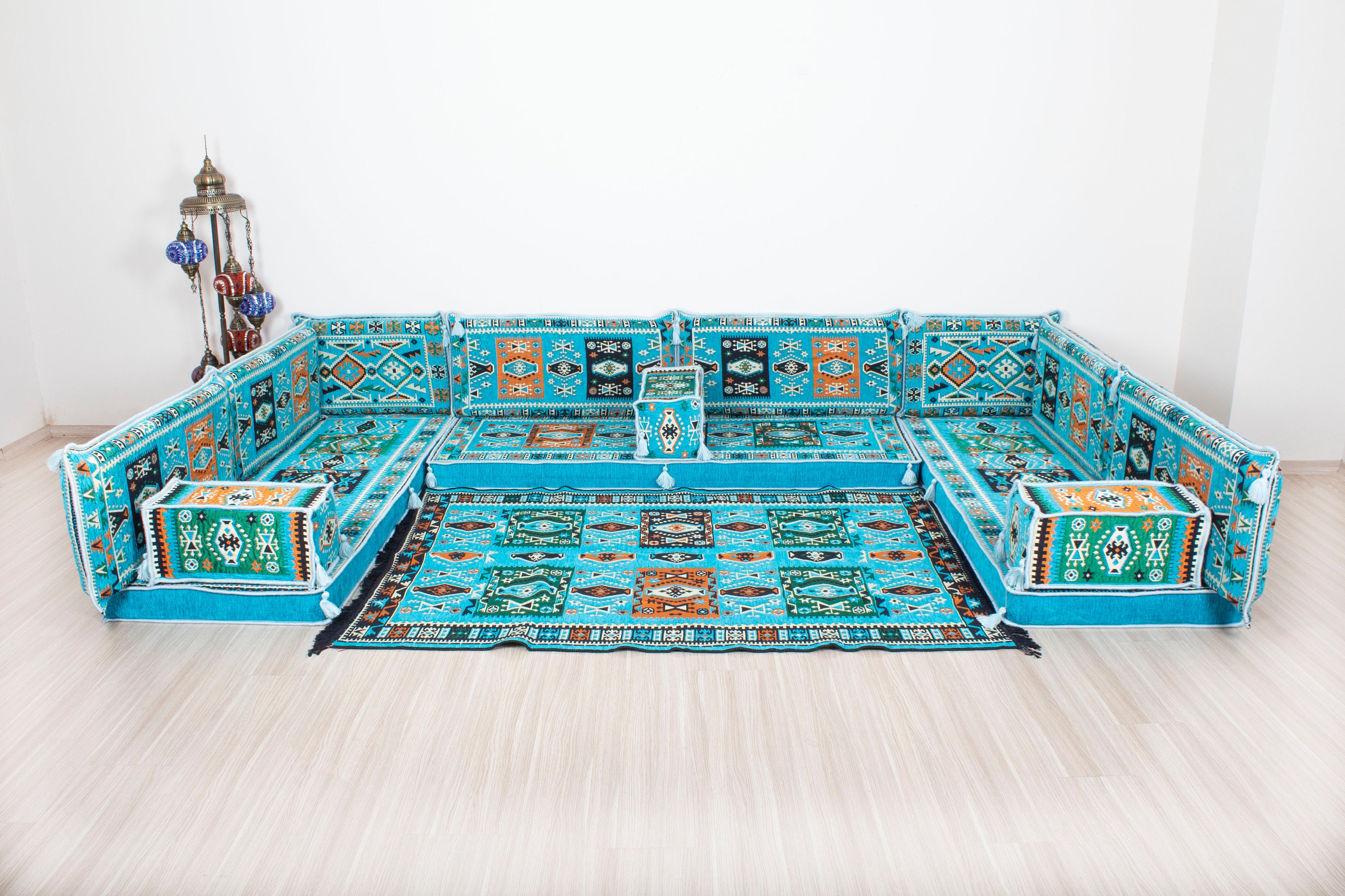 Arabic Benches, Outdoor Floor Couch, Patterned Pallet Sofa, Sectional ...