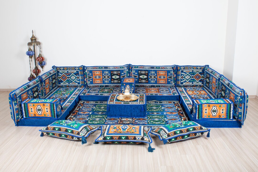 Arabic Sofa Set, Garden Cushion Set, Custom Arabic Seatings, Sectional ...