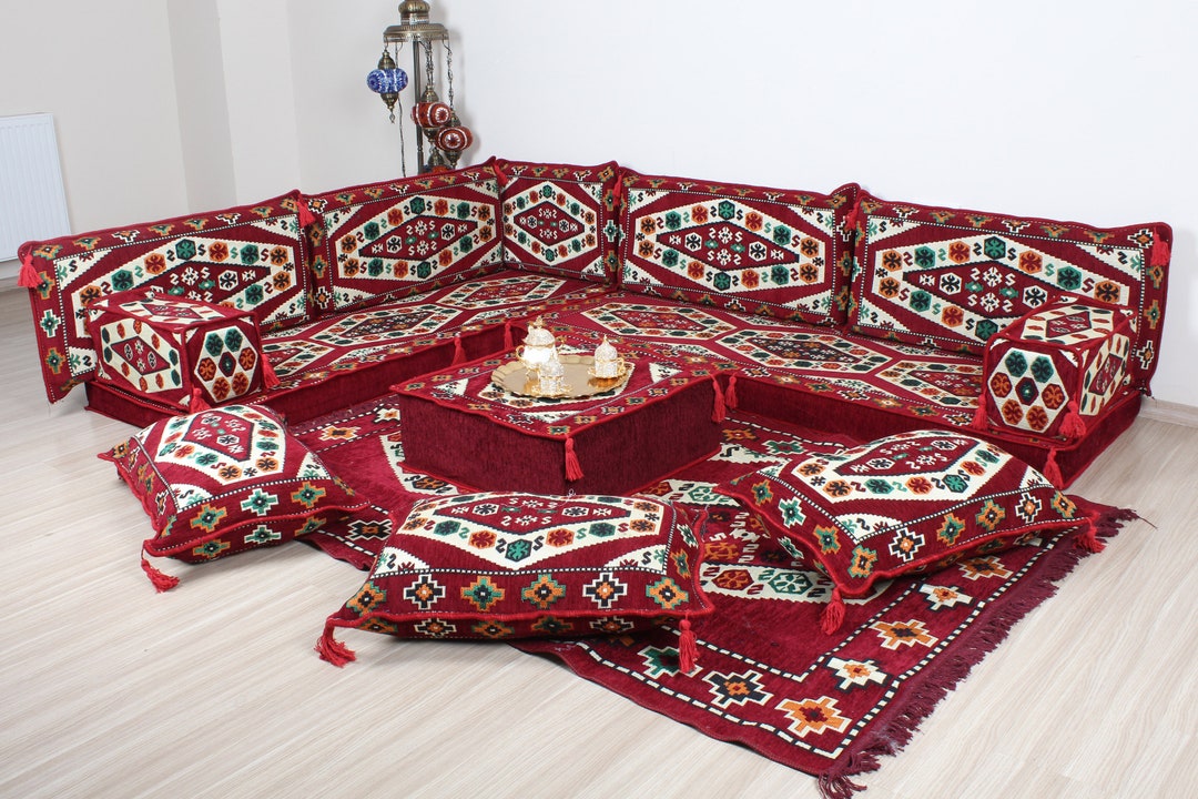 Arabic Sofa Cushion, Garden Floor Seatings, Patio Sofa Cushion, Ethnic ...