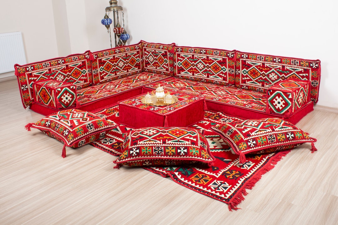 L Shaped Cushion Sofa, Arabic Benches, Reading Nook Cushions, Separable ...