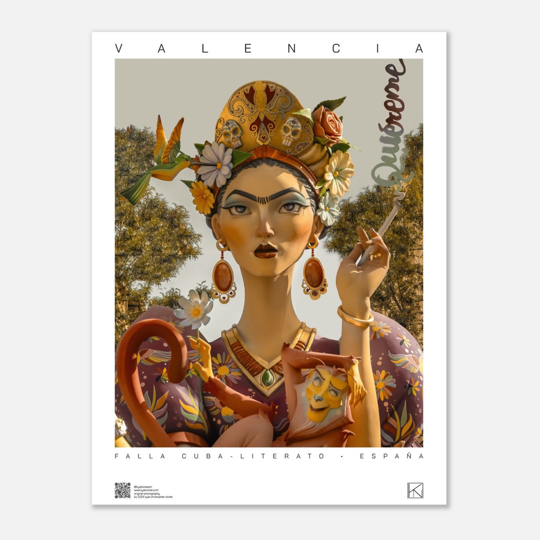 Poster Valencia Frida Kahlo - Etsy