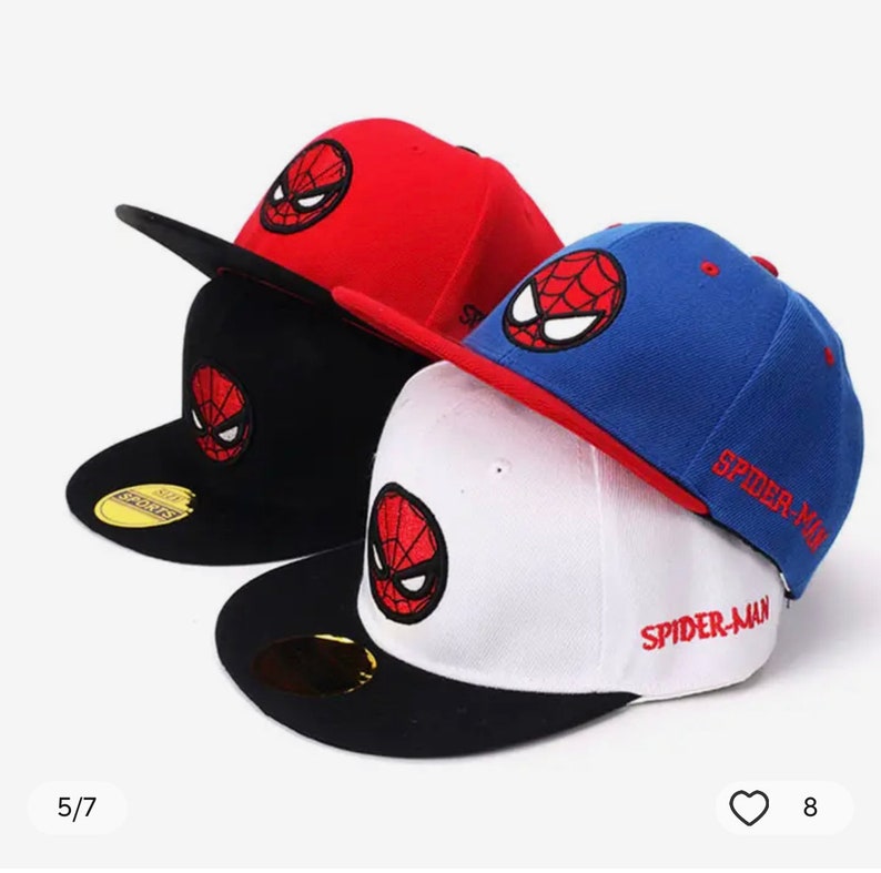 Spiderman Kids Baseball Hat - Etsy