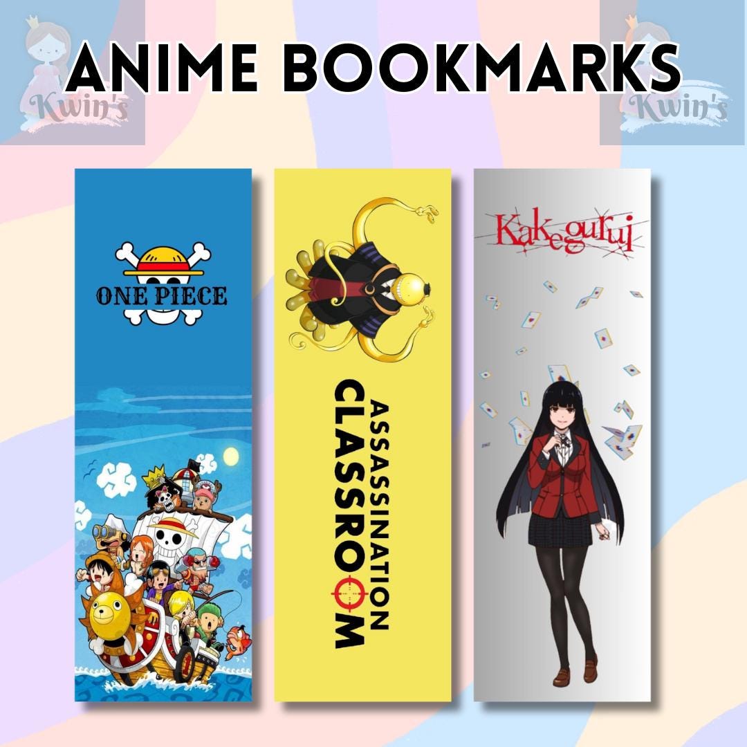 31 Anime Bookmarks Templates Canva Editable or PNG Ready to Print ...