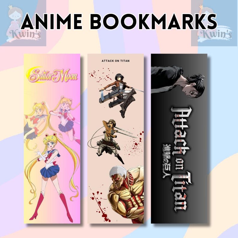 31 Anime Bookmarks Templates Canva Editable or PNG Ready to Print ...