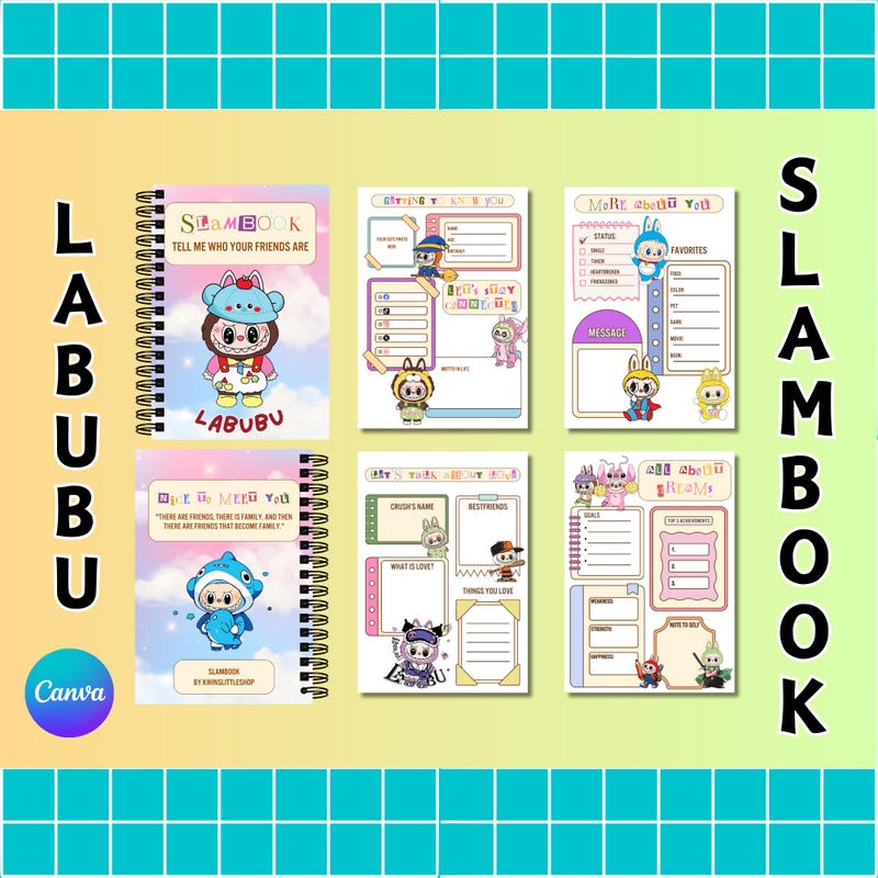 Labubu Sticker Template - Etsy