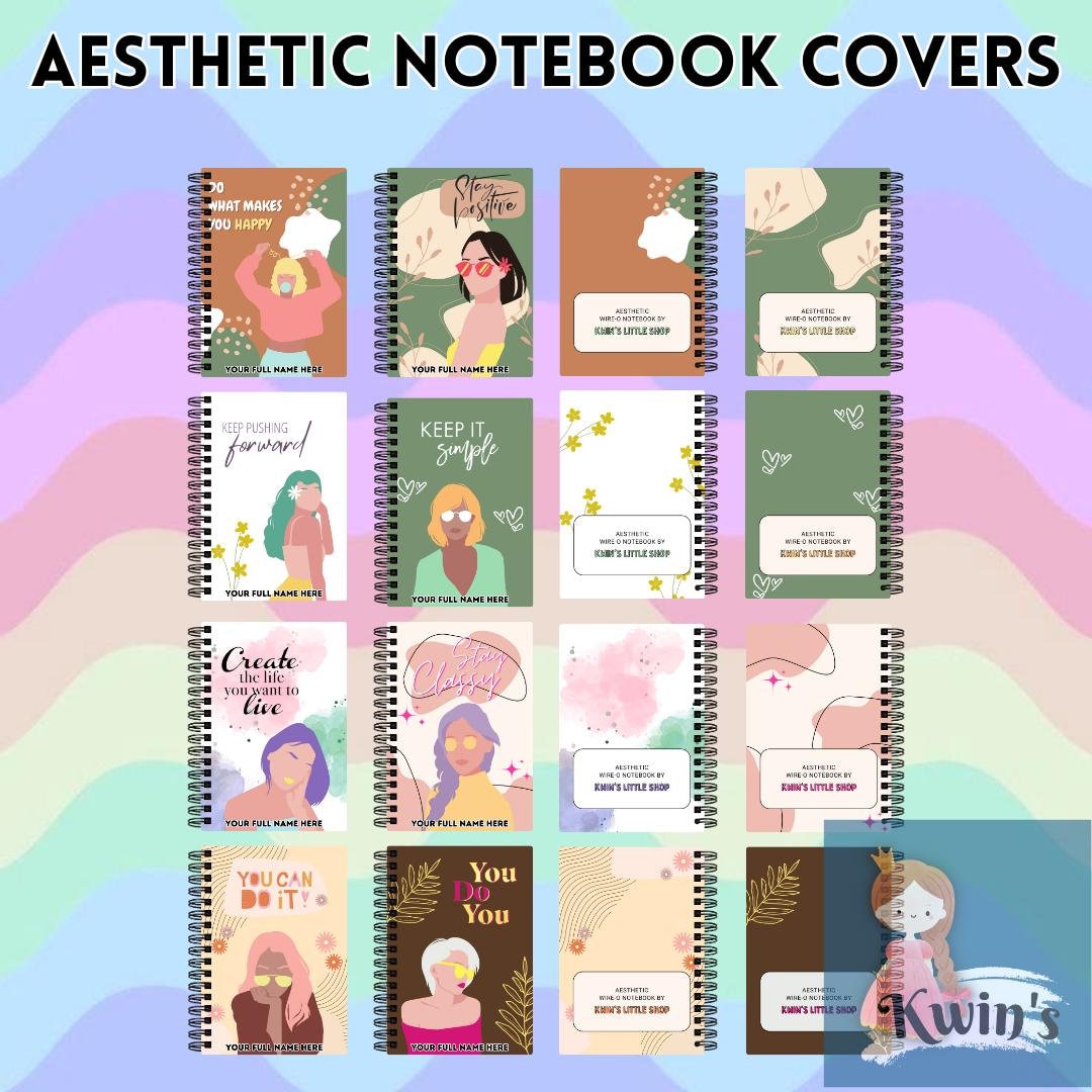 10 Aesthetic Notebook Covers Templates Canva Editable With Free ...