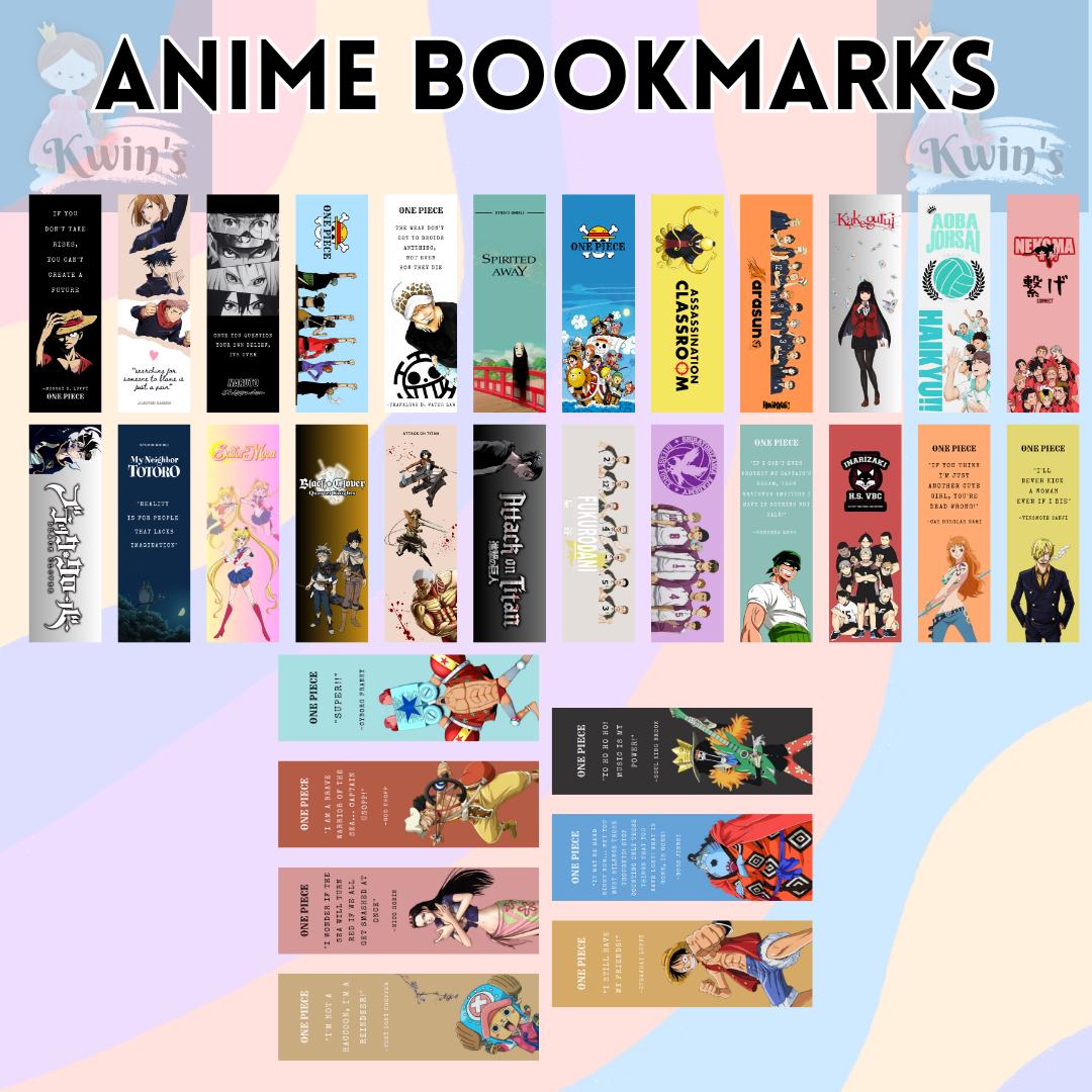 31 Anime Bookmarks Templates Canva Editable or PNG Ready to Print ...