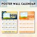 2025 Poster Wall Family Calendar Canva Editable Drag and Drop Printable ...