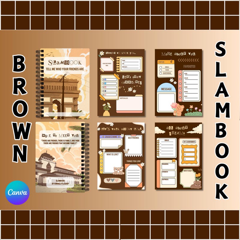 Slambook Template - Etsy