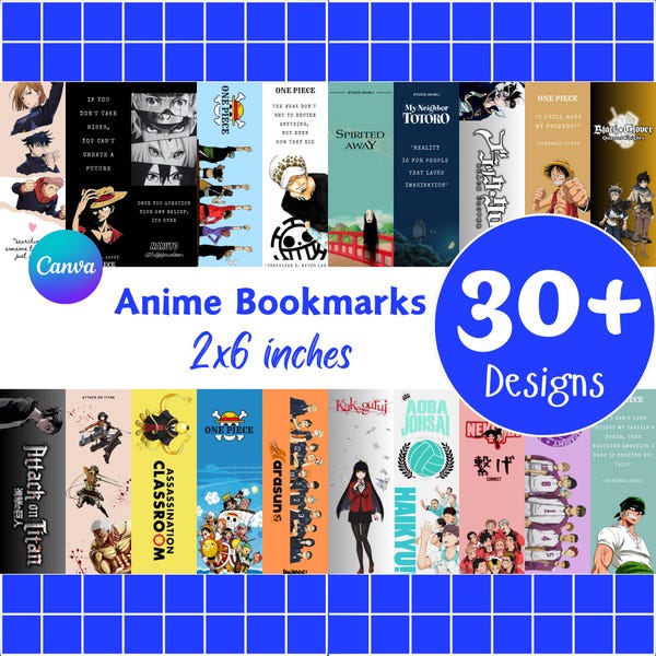 Anime Bookmark - Etsy