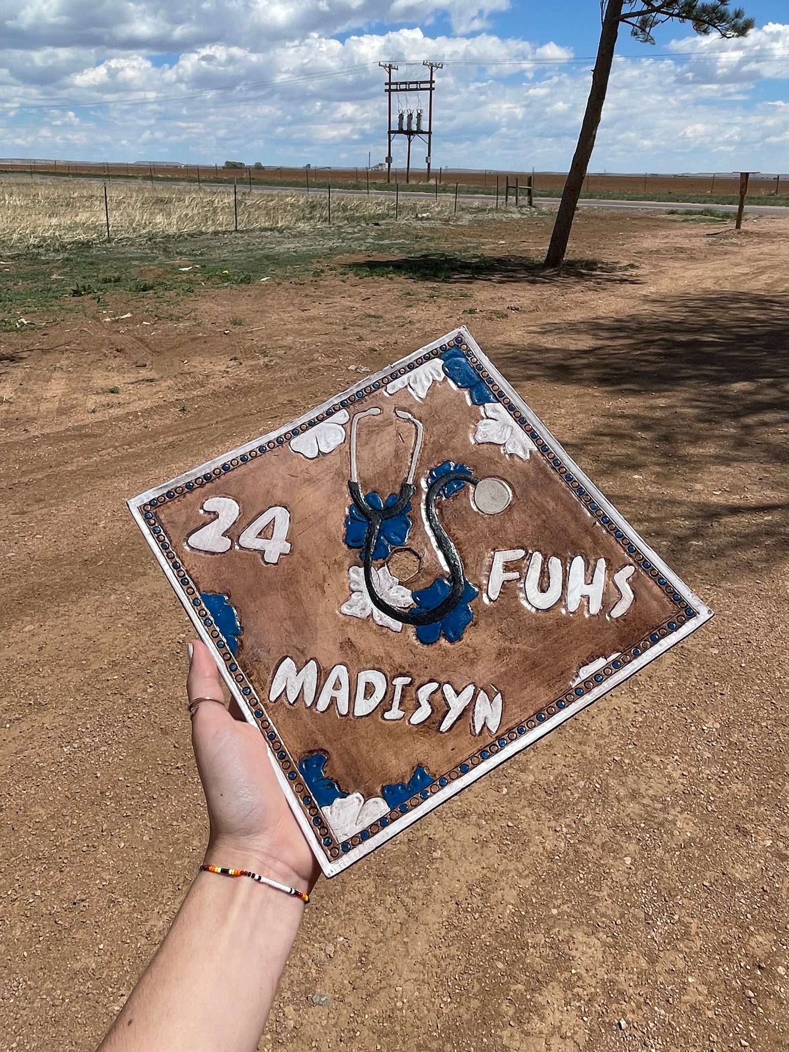 Custom Leather Tooled Grad Cap - Etsy