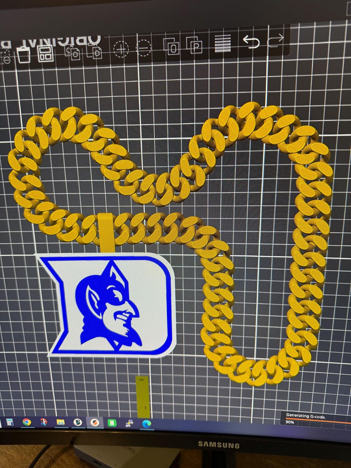 Blue Devils 3D Printed Sports Chain V2 - Etsy