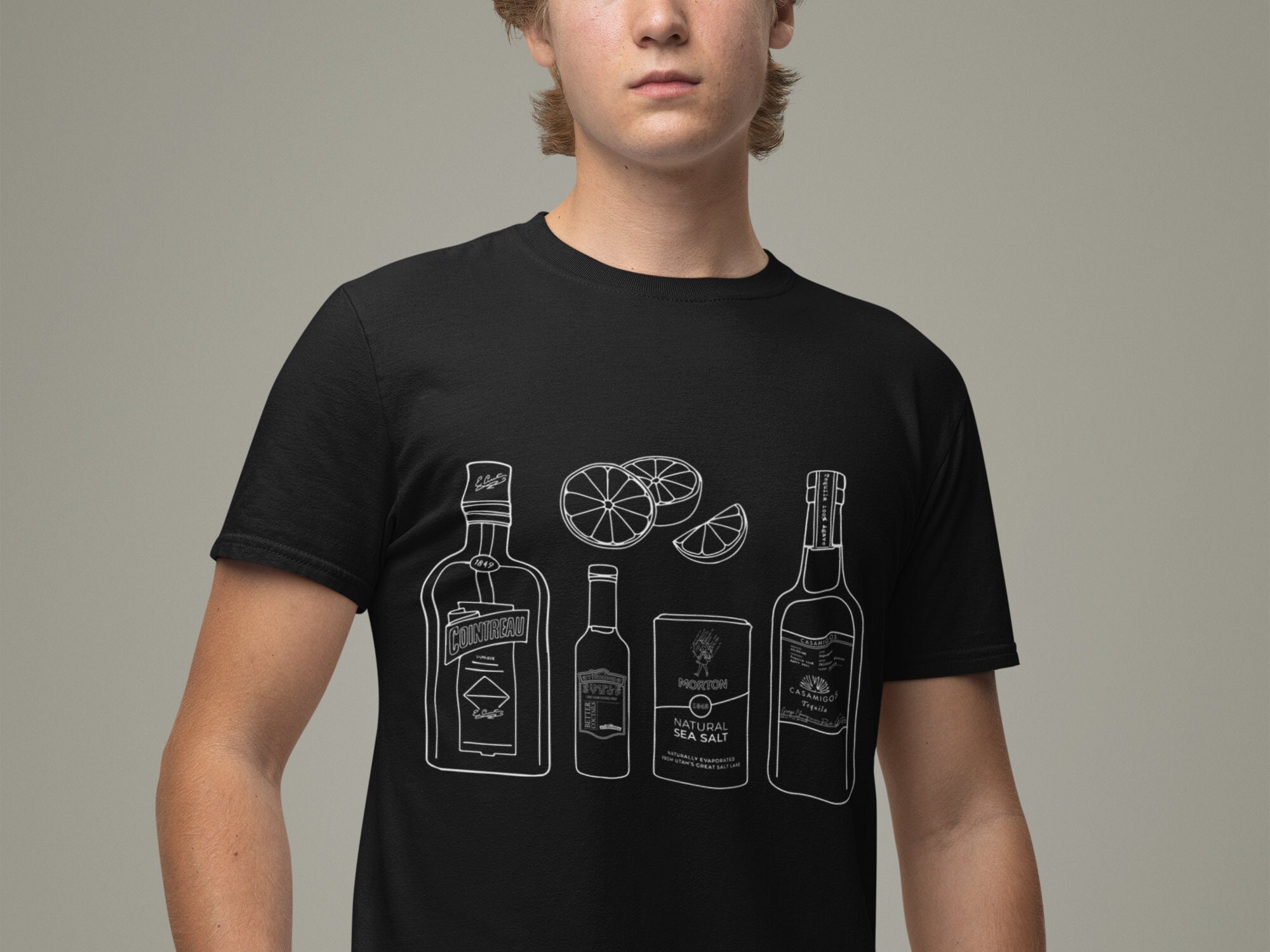 Cocktail Tshirt for Men Summer Cocktail Lover Tee Margarita Recipe ...