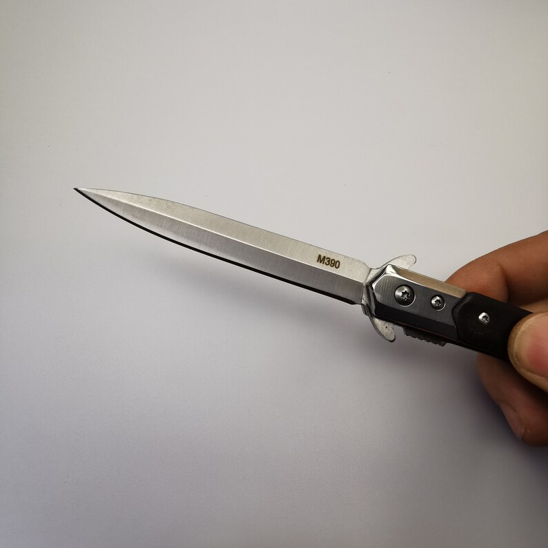 Stiletto Spring Assisted Folding Pocket Knife. Survival Knife Gangster ...