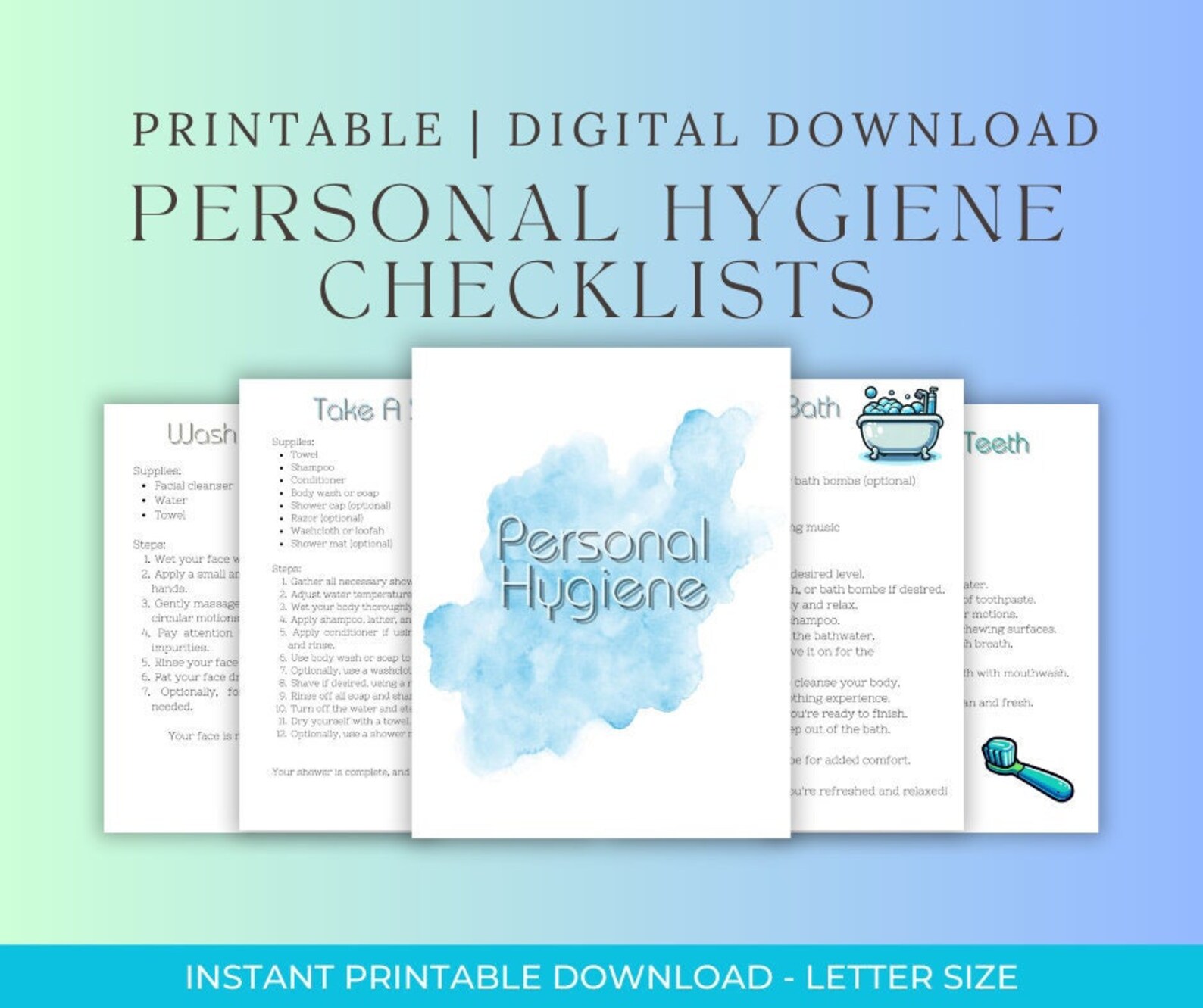 Easy Personal Hygiene Checklist: Inclusive Daily Routine Guide for ADHD ...
