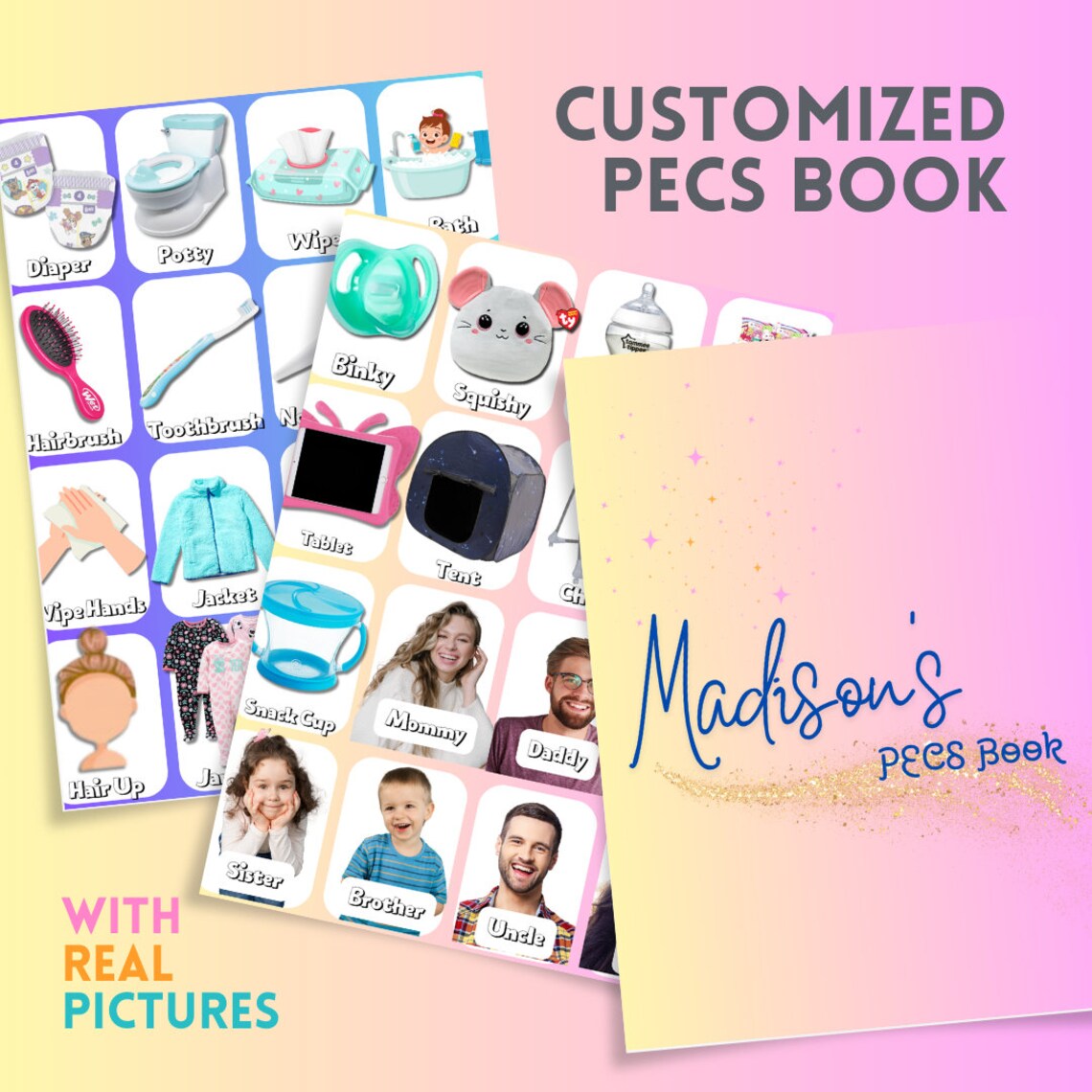 Custom Digital PECS Cards for Autism and Nonverbal Individuals ...