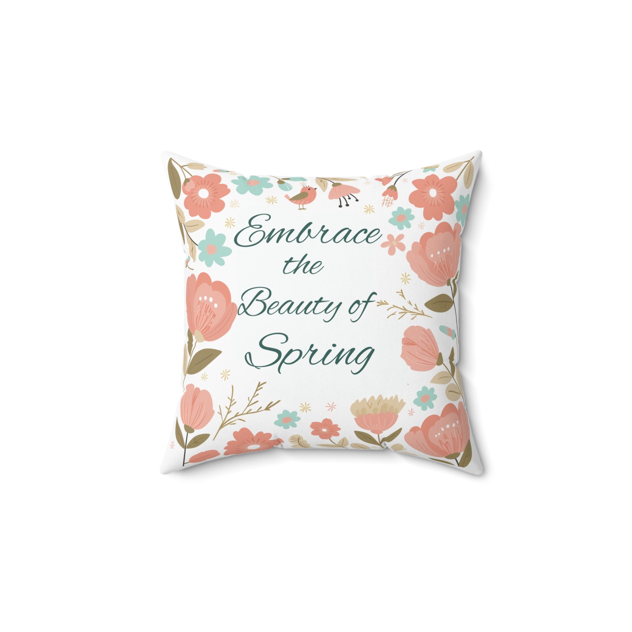 Spring Bloom Pillow Spring Decor Pastel Colors Nature-inspired Cozy ...