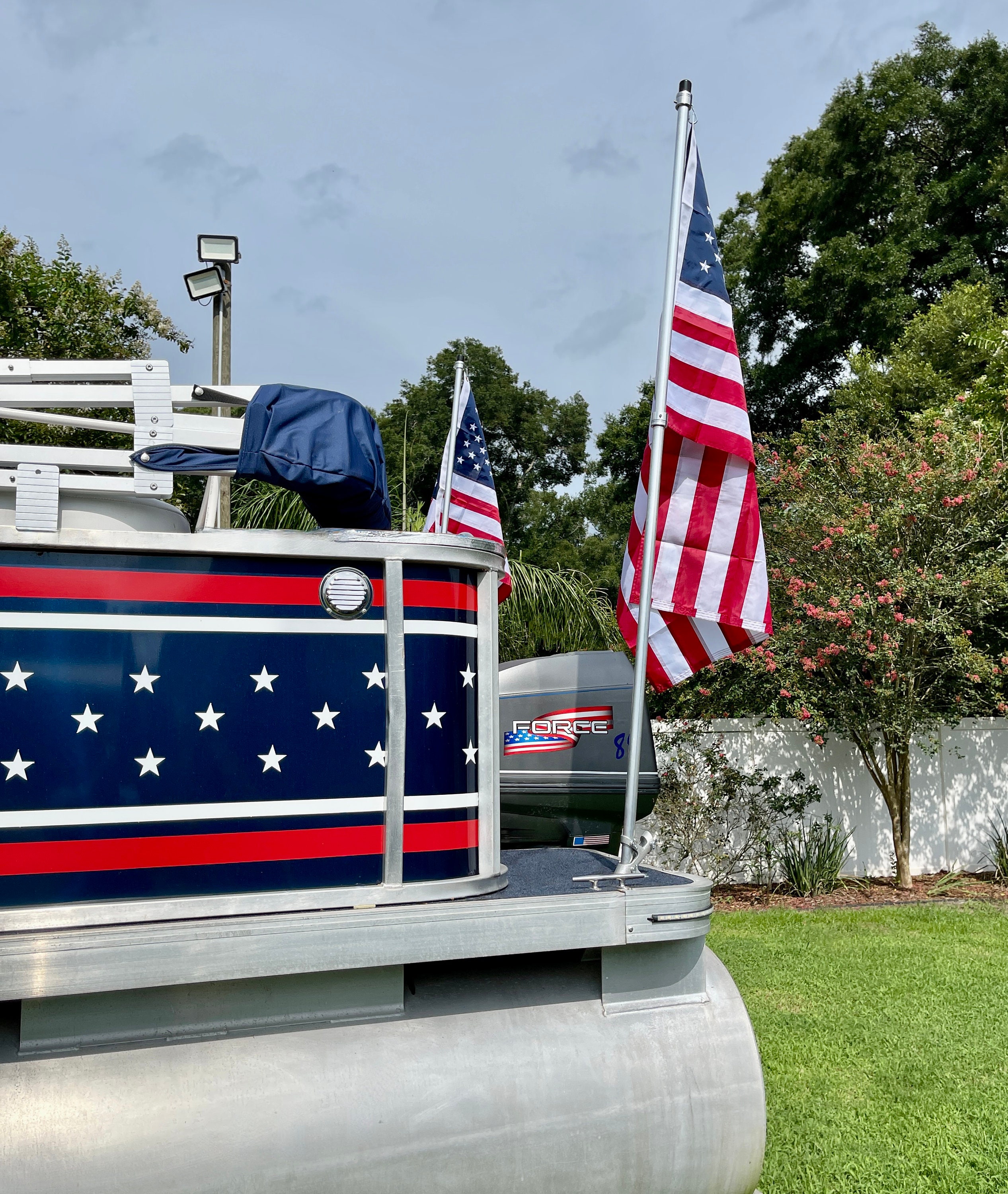 6’ Pontoon Boat Aluminum Flag Pole Kit W/american Flag - Etsy