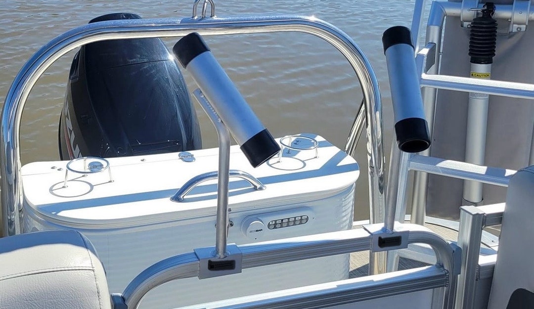 9” Pair Pontoon Boat Fishing Rod Holders - Etsy