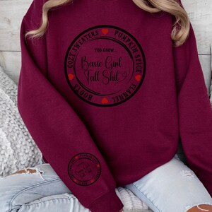 Basic Girl Fall Crewneck Sweater, Funny Cozy Autumn Sweater, Perfect ...