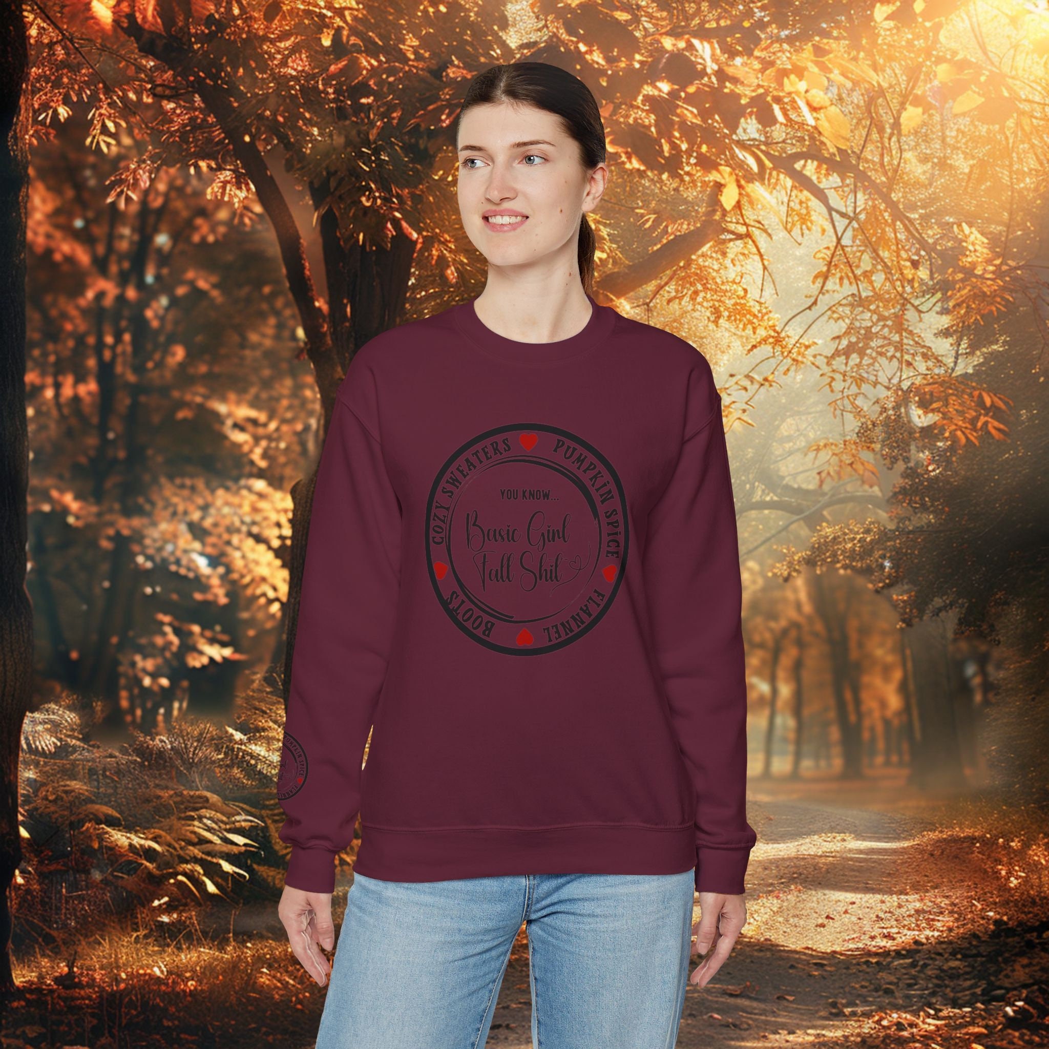 Basic Girl Fall Crewneck Sweater, Funny Cozy Autumn Sweater, Perfect ...