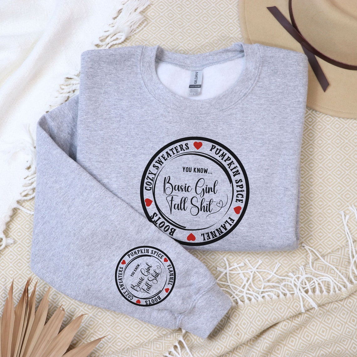 Basic Girl Fall Crewneck Sweater, Funny Cozy Autumn Sweater, Perfect ...