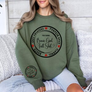 Basic Girl Fall Crewneck Sweater, Funny Cozy Autumn Sweater, Perfect ...