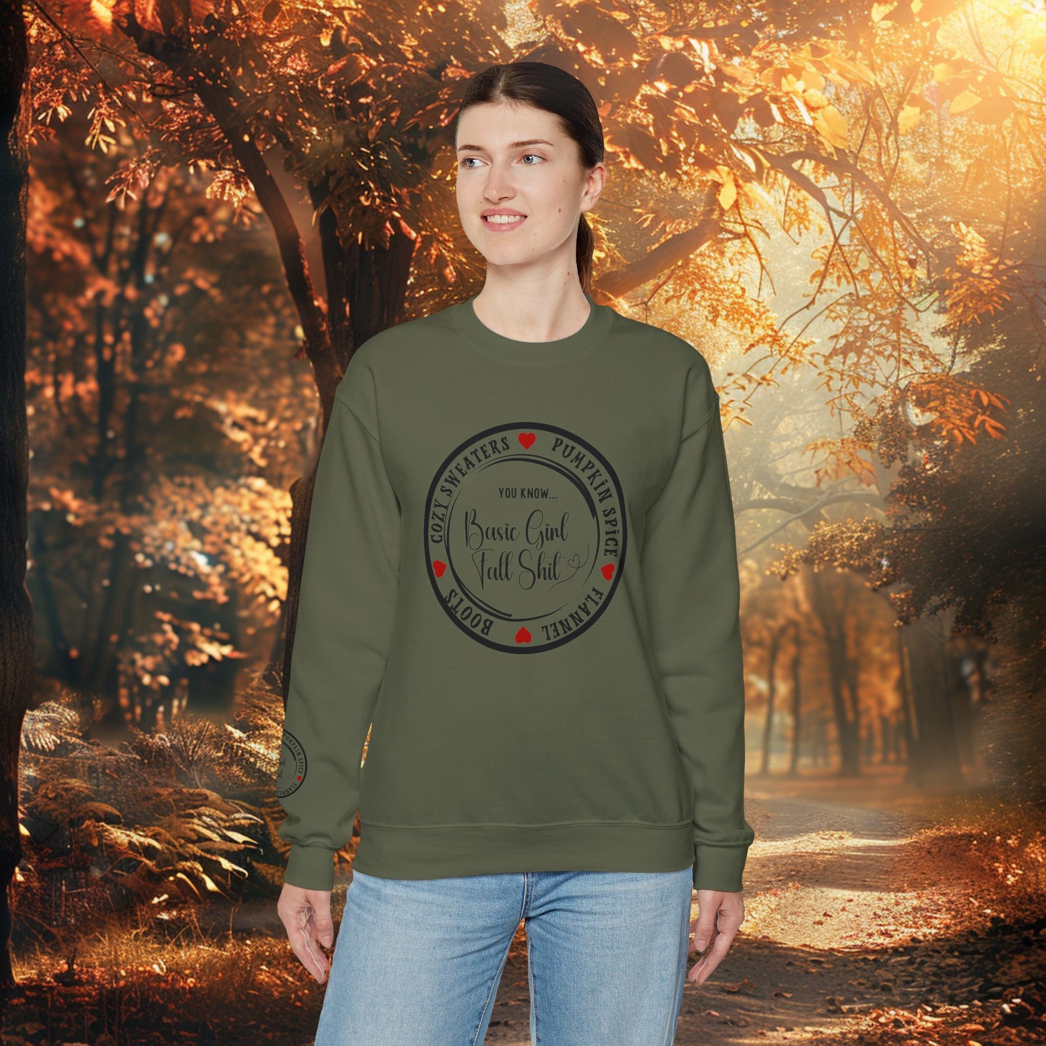 Basic Girl Fall Crewneck Sweater, Funny Cozy Autumn Sweater, Perfect ...