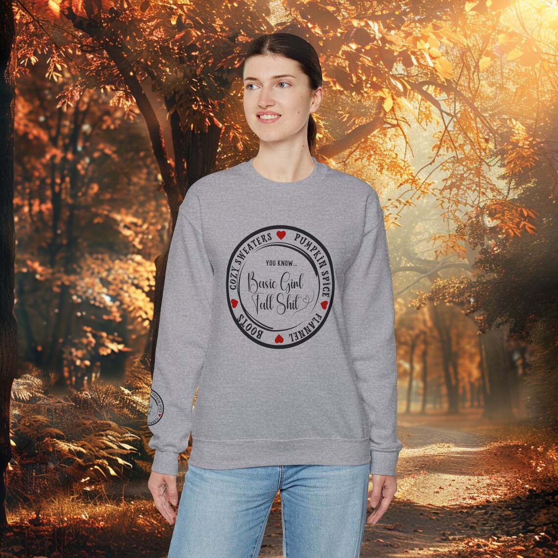 Basic Girl Fall Crewneck Sweater, Funny Cozy Autumn Sweater, Perfect ...