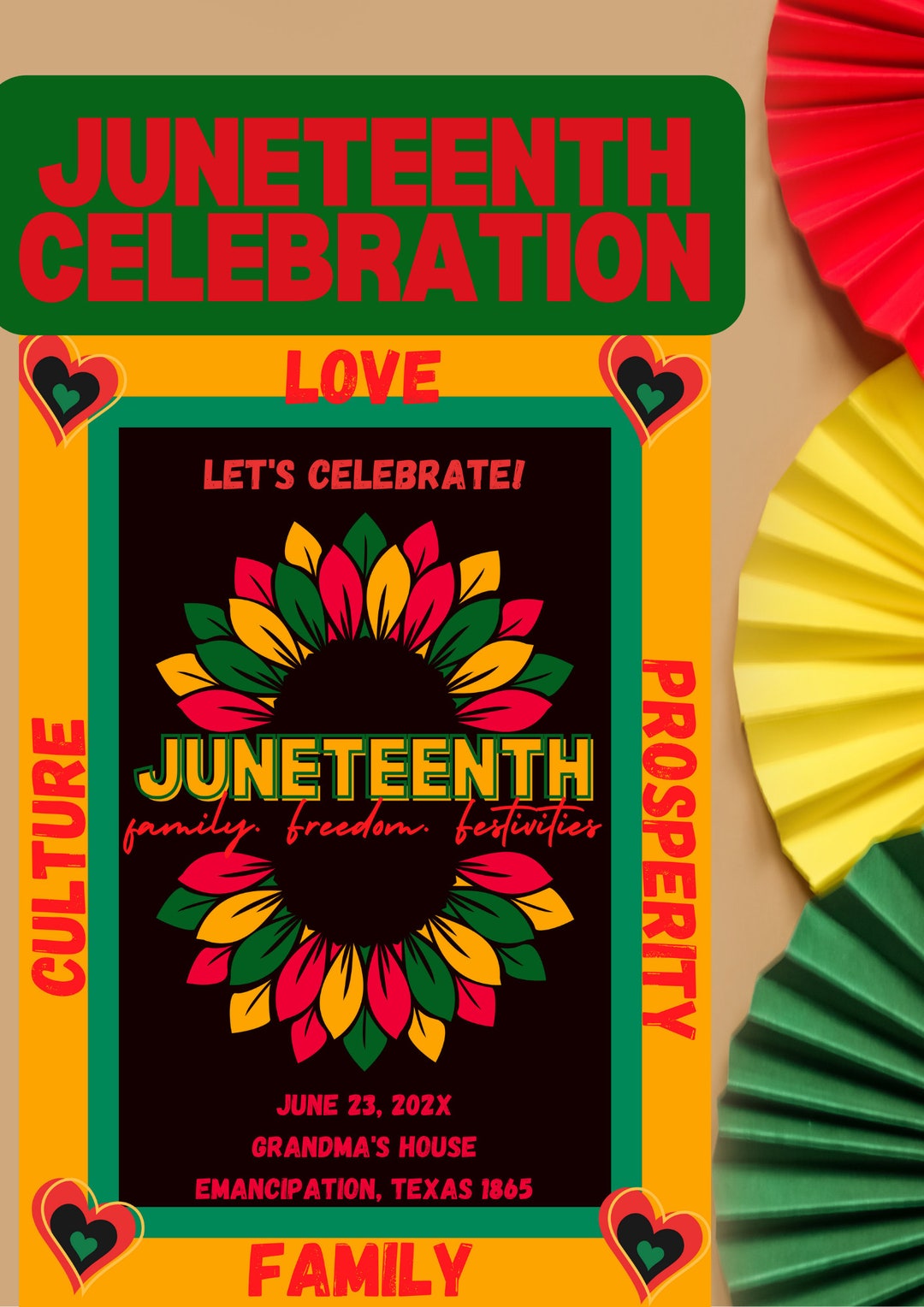 Self-edit Juneteenth Celebration Invitation - Etsy