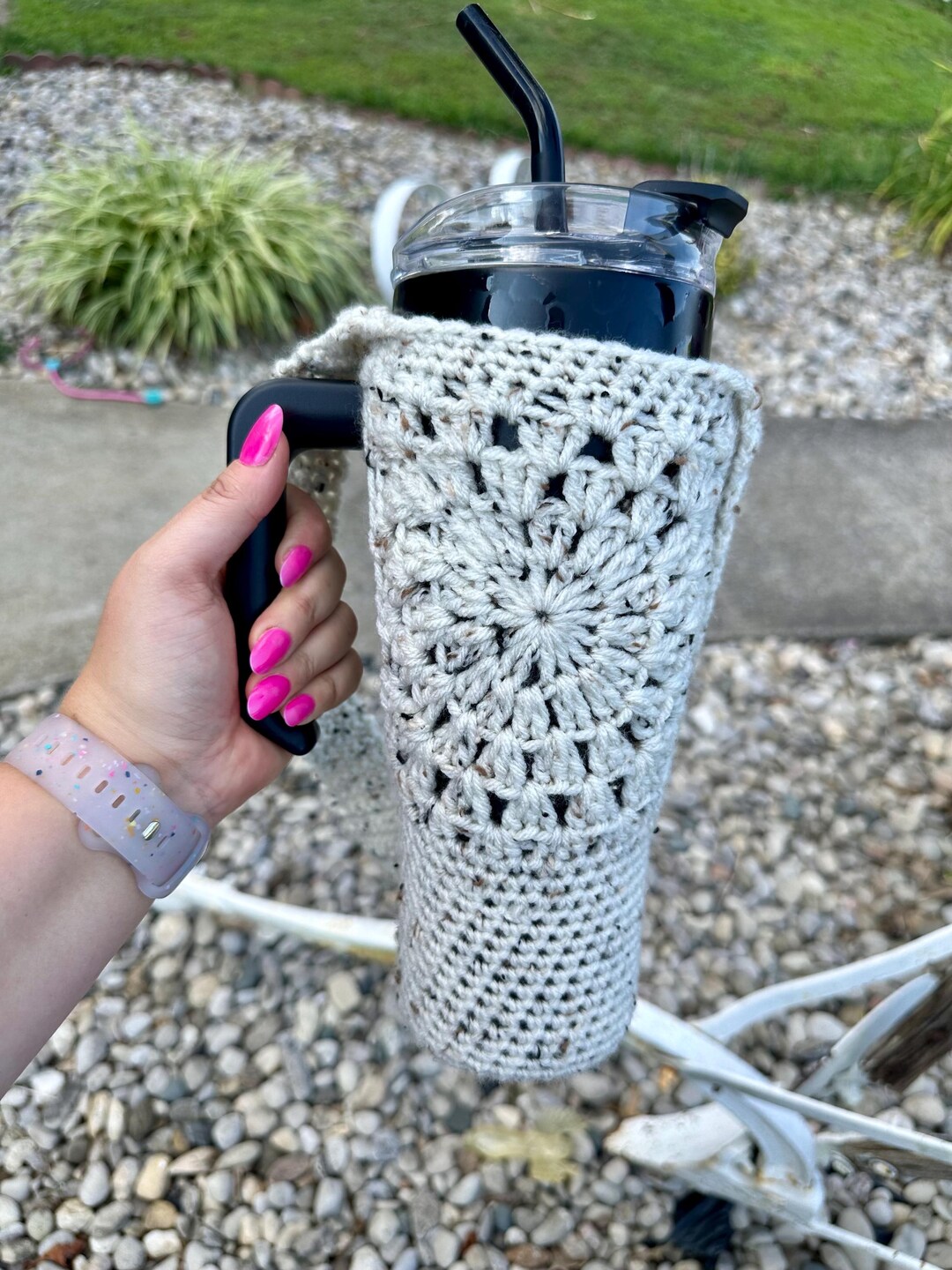 Crochet Tumbler Crossbody Bag- 30-40oz Tumbler Bag- Cup Accessory ...