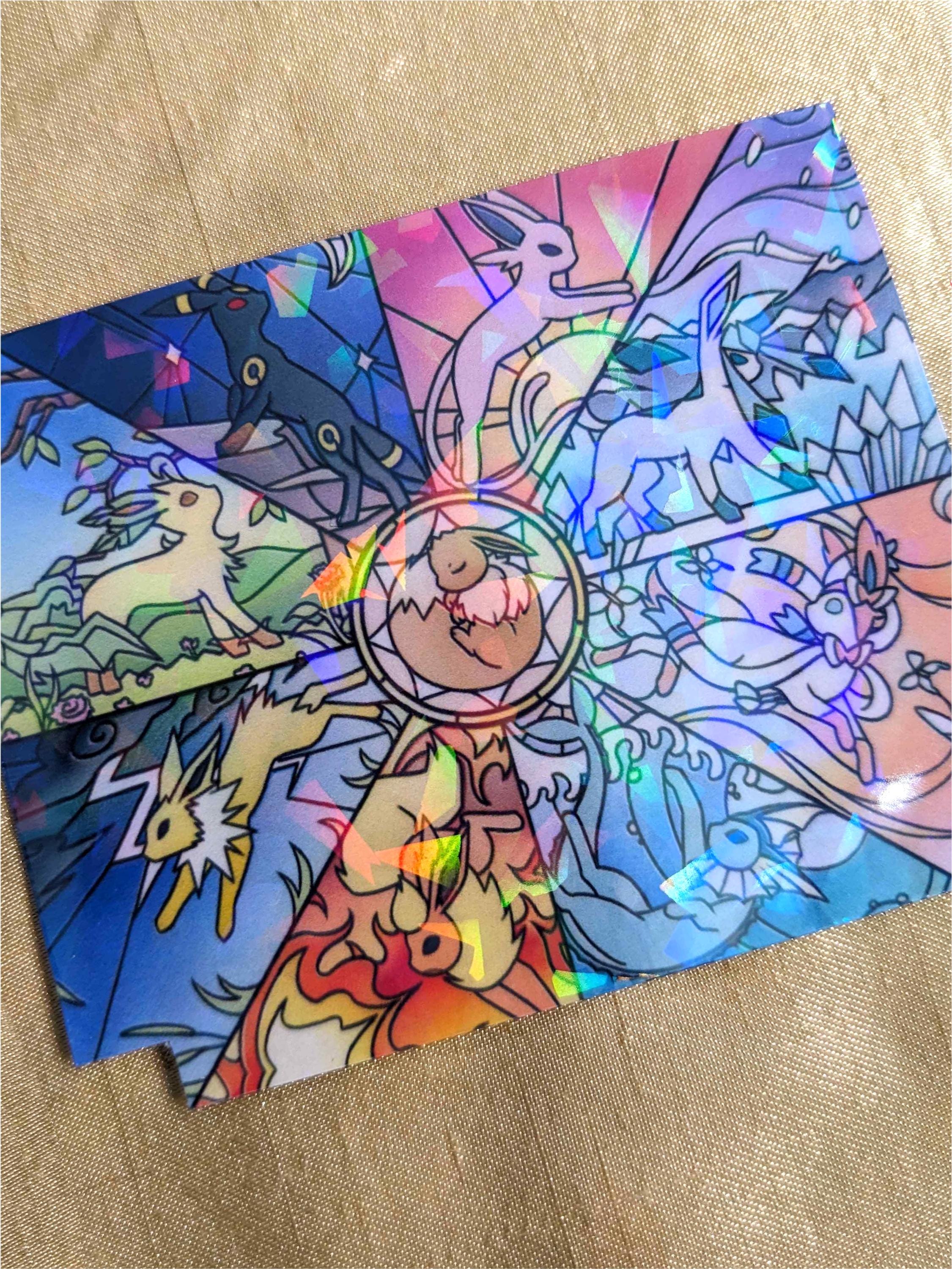 Eeveelution Stained Glass - Gameboy Advance SP Shell Insert - Etsy