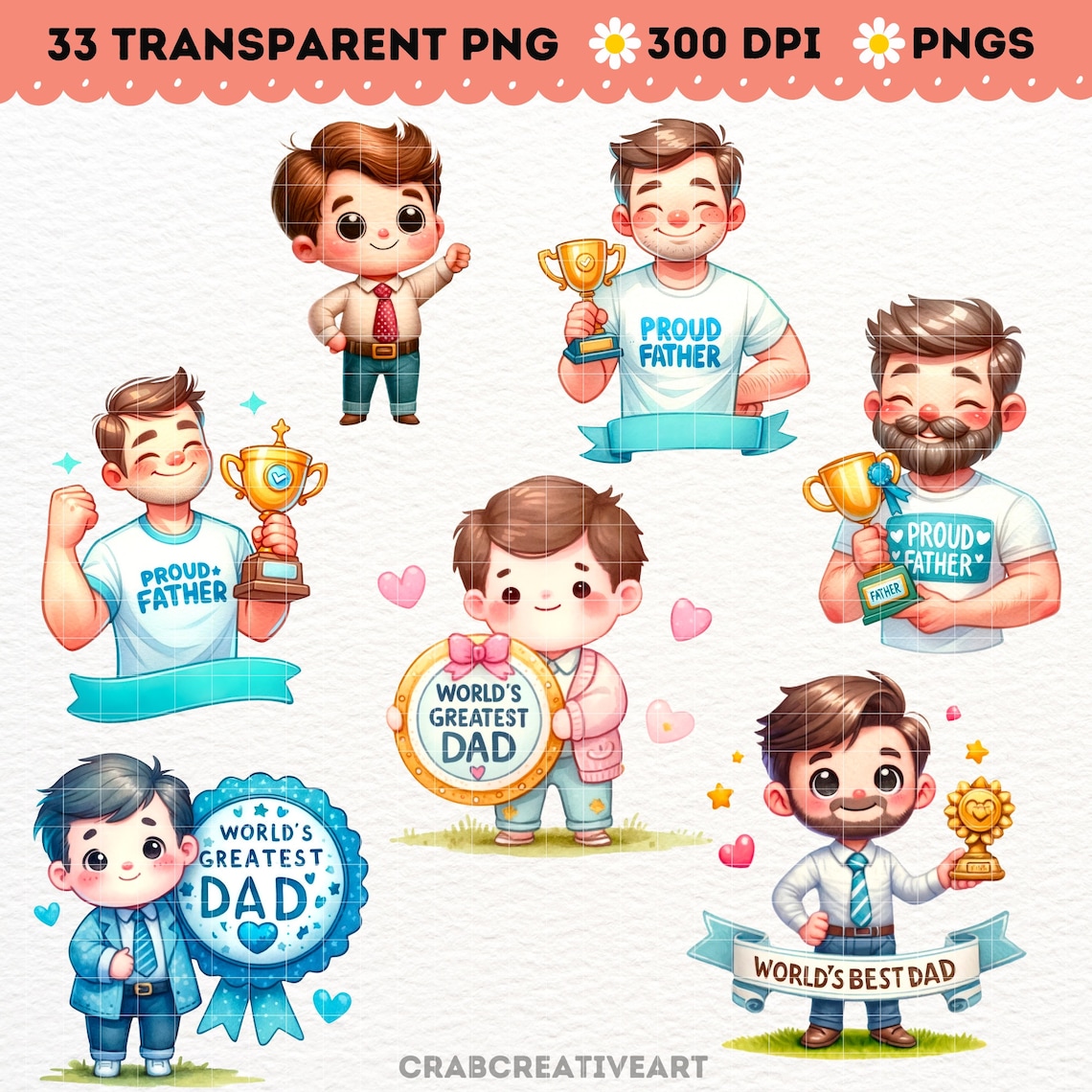 Fathers Day Clipart, Fathers Day, Best Dad Ever, Father PNG, Dad PNG, Father Gift, Gift for Dad ...