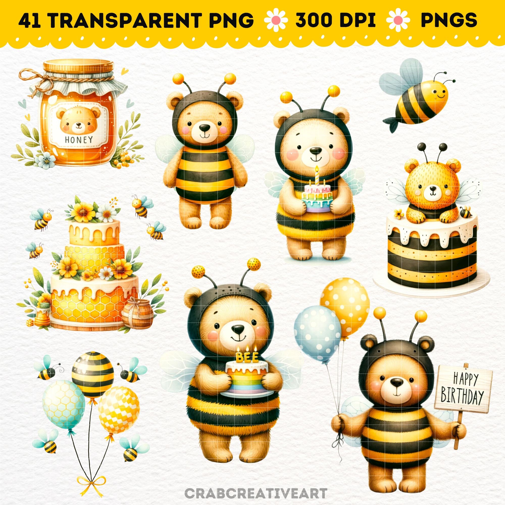 Teddy Bear Baby Shower Birthday Nursery, Bear-bee Birthday Clipart for ...