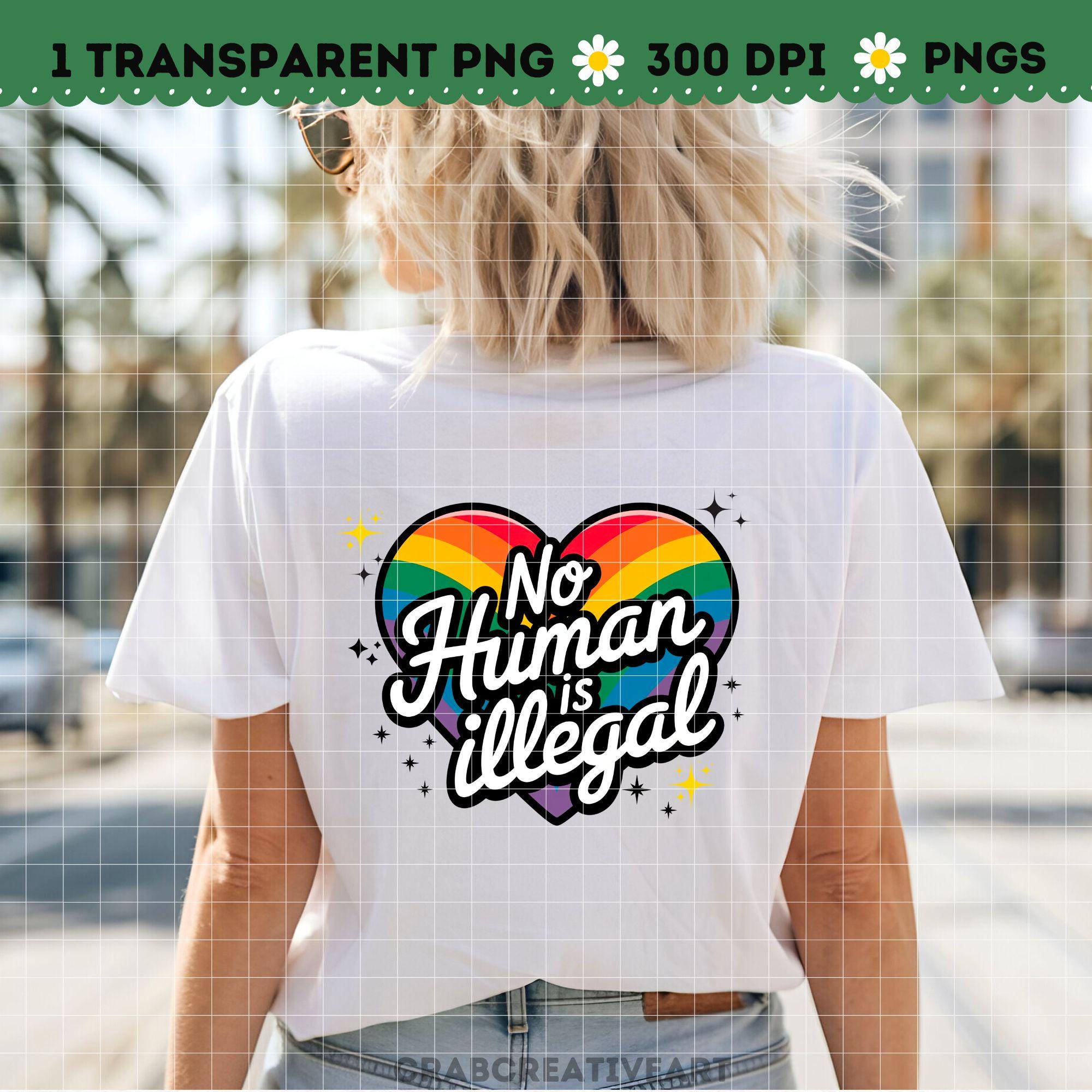 No Human is Illegal Clipart, Immigrants PNG, American Quotes, Human ...