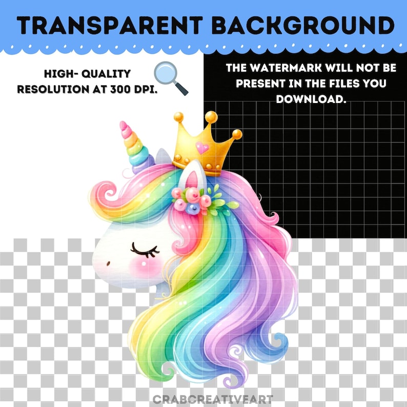 Rainbow Unicorn Clipart, Cute Unicorn PNG, Unicorn Birthday Party Clip ...